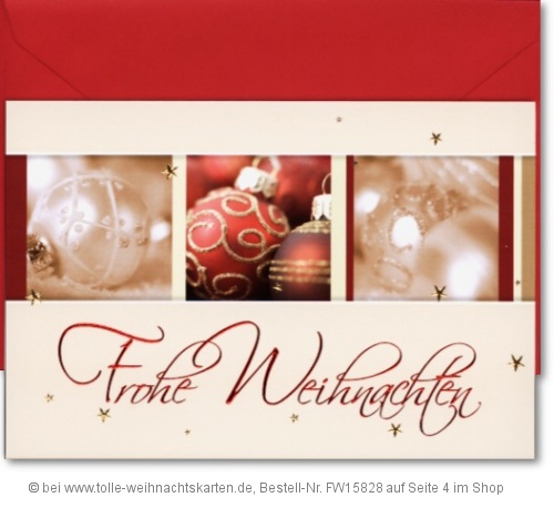 Klassische, ganz typische Weihnachtskarte | Weihnachtskarten